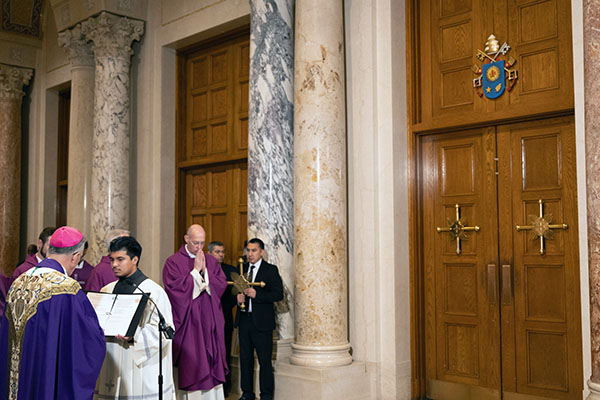Archbishop Timothy Broglio Seals and Blesses Holy Door in Preparation ...