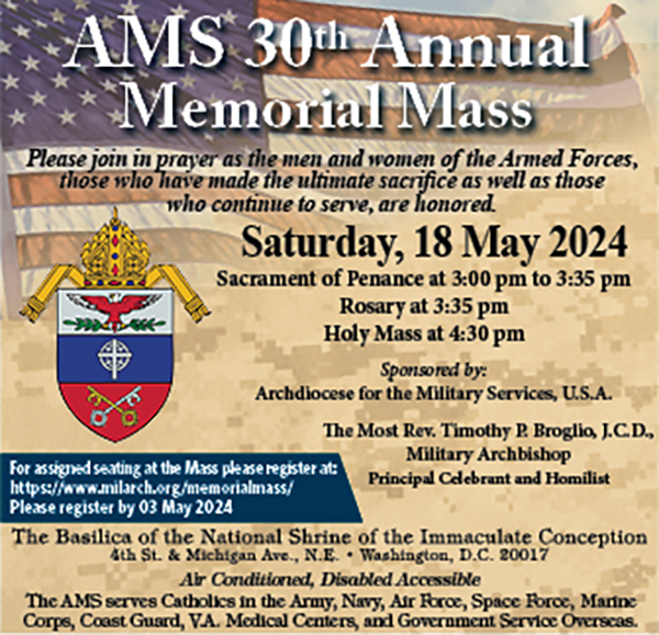 Archbishop Broglio will celebrate 30th Annual Memorial Mass on Saturday ...