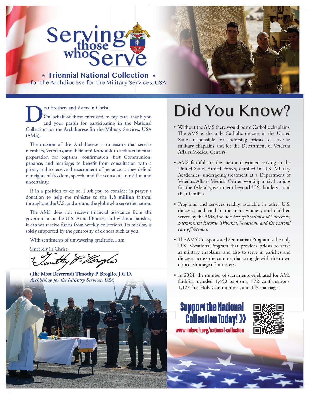 National Collection Resources - Archdiocese for the Military, USA